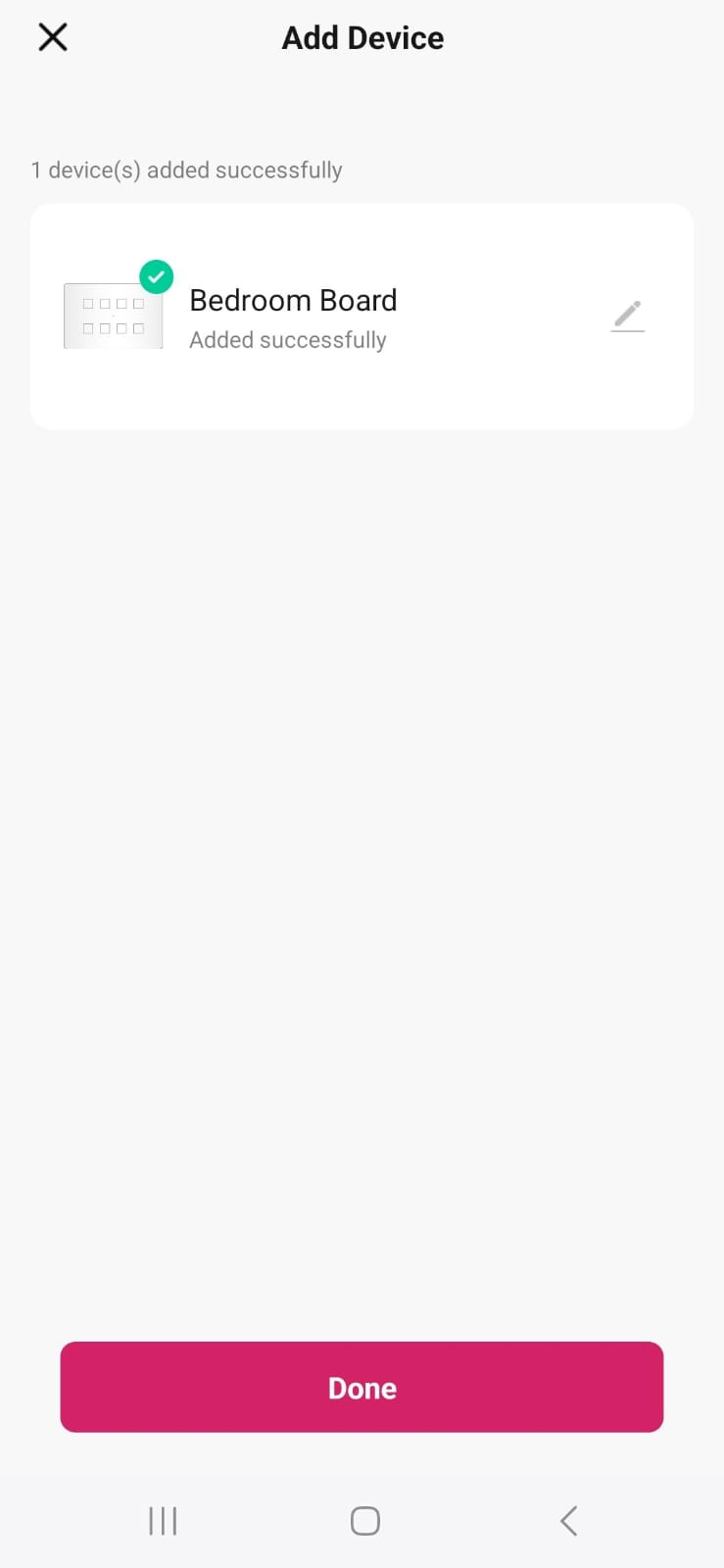 11. After adding you can edit the name of the HomeMate Touch Pannel Switch.